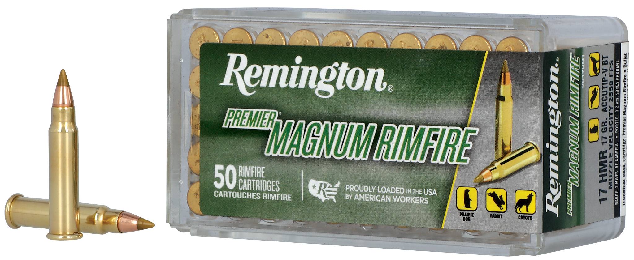 Buy Premier Magnum Rimfire 17 HMR Ammo | 17 Grain, 2550 FPS | Remington