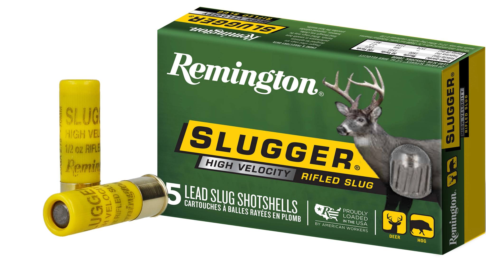 Buy Slugger High Velocity Rifled Slug 20 Gauge Ammo 219 | Big Game ...