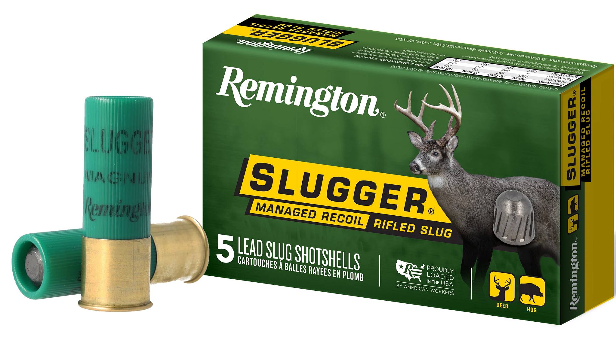 Buy Managed Recoil Slugger 12 Gauge Ammo 438 | Medium Game | Remington